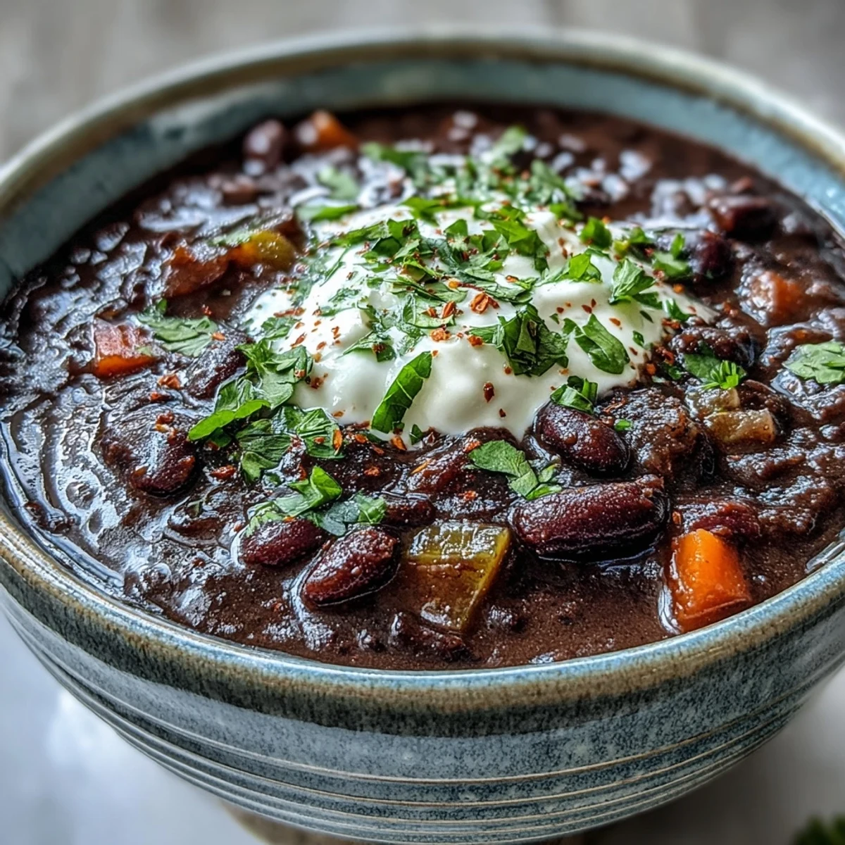 Rich and Creamy Black Bean Soup Ready in Under an Hour